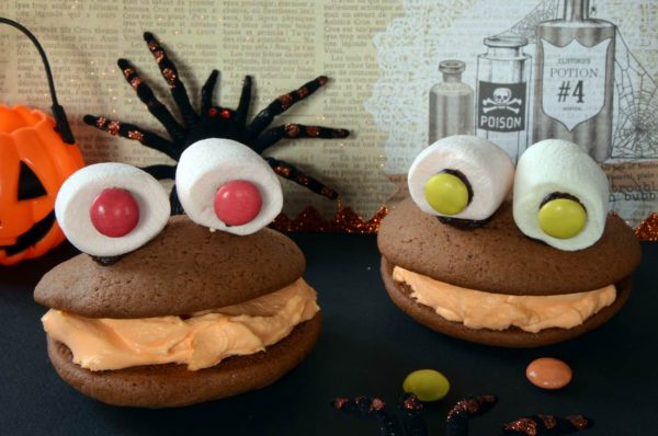 Whoopies monsters, des gâteaux décorés pour fêter Halloween